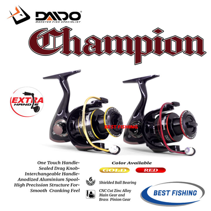 REEL PANCING DAIDO CHAMPION ALUMINIUM SPOOL 6 BEARING UKURAN 800 SAMPAI ...