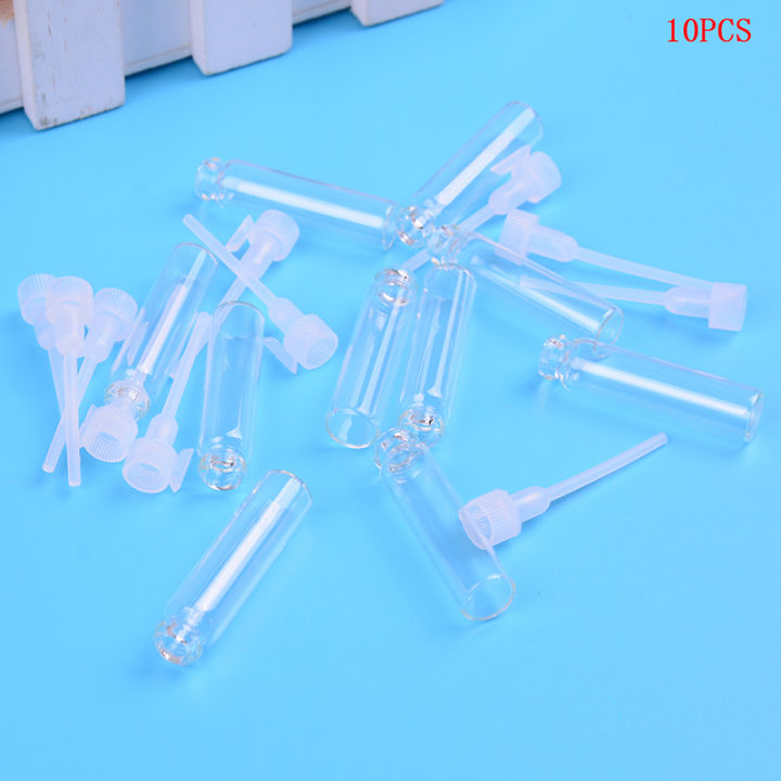 null 10/50Pcs mini 1ml glass vial empty laboratory bottle perfume ...