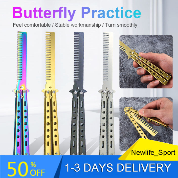 FOCANO Butterfly Comb Trainer Folding Practice Training Dull Tool ...