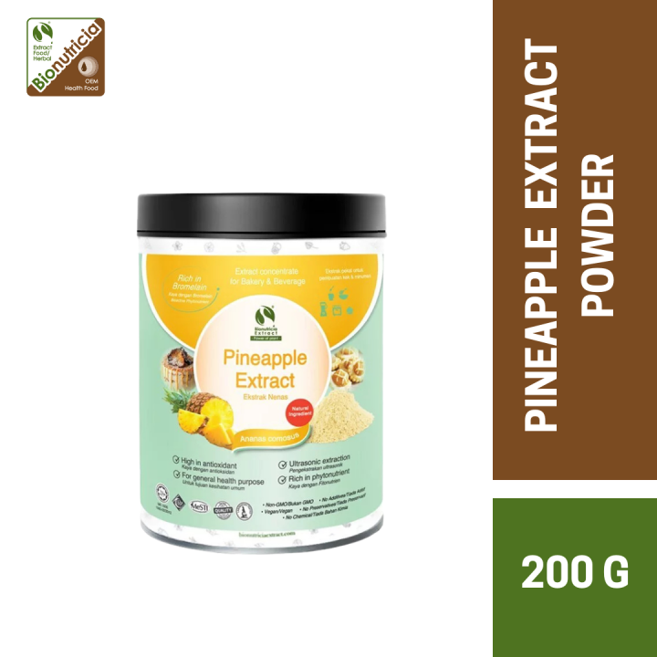 Bionutricia Pure Unsweetened Pineapple Fruit Extract Powder (200g, 1kg ...