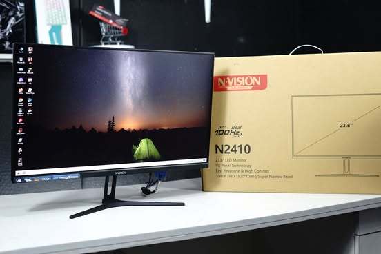 NVISION IPS N2410 23.8" WIDE MONITOR 100HZ FRAMELESS MONITOR | Lazada PH