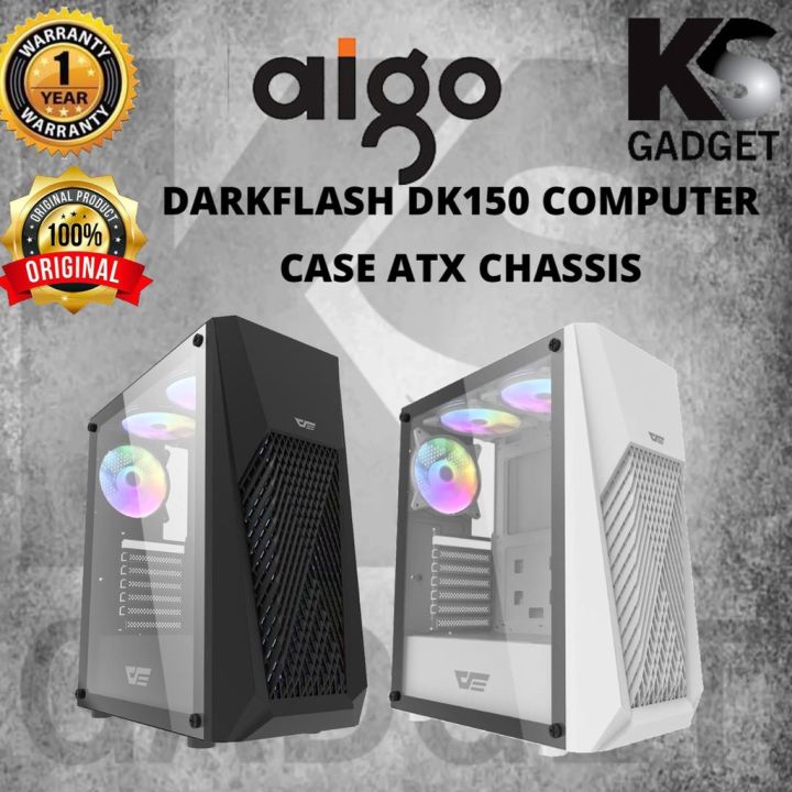 Aigo Darkflash DK150 Computer case ATX Chis (Black/White) / Full Window Mesh & Tempered Gl) | Lazada