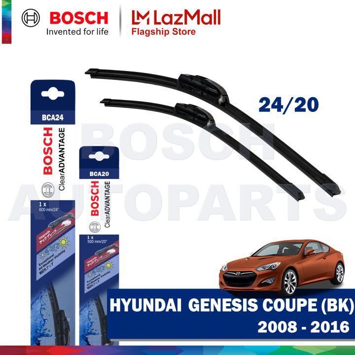 Bosch Clear Advantage Wiper Blade Set for Hyundai Genesis Coupe (BK) 2008 to 2016 (24" / 20 ...