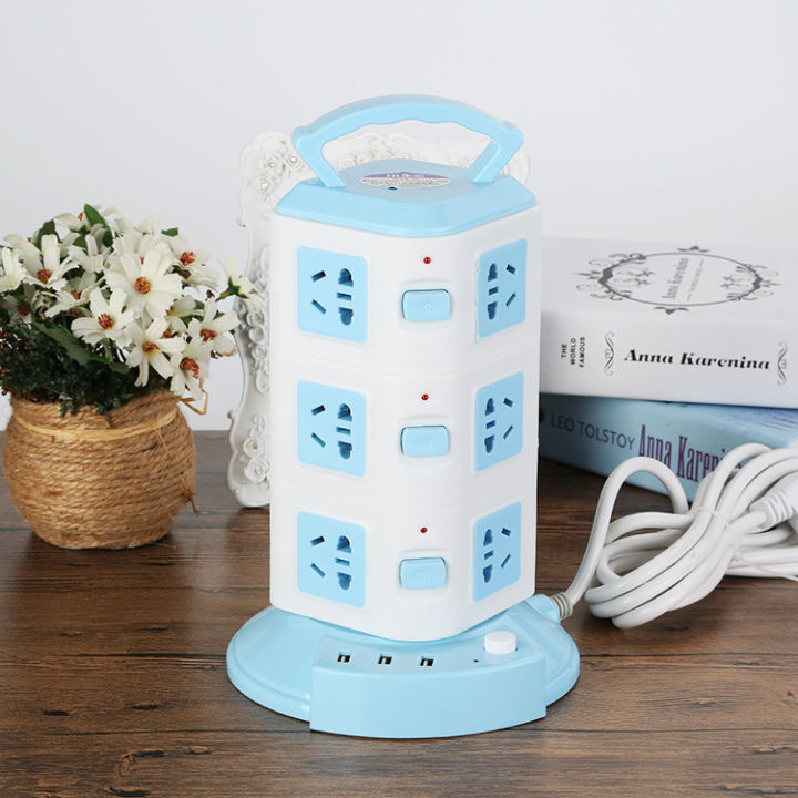 Power Socket Three Layer Vertical 12 socket 3 usb for Smartphone ...