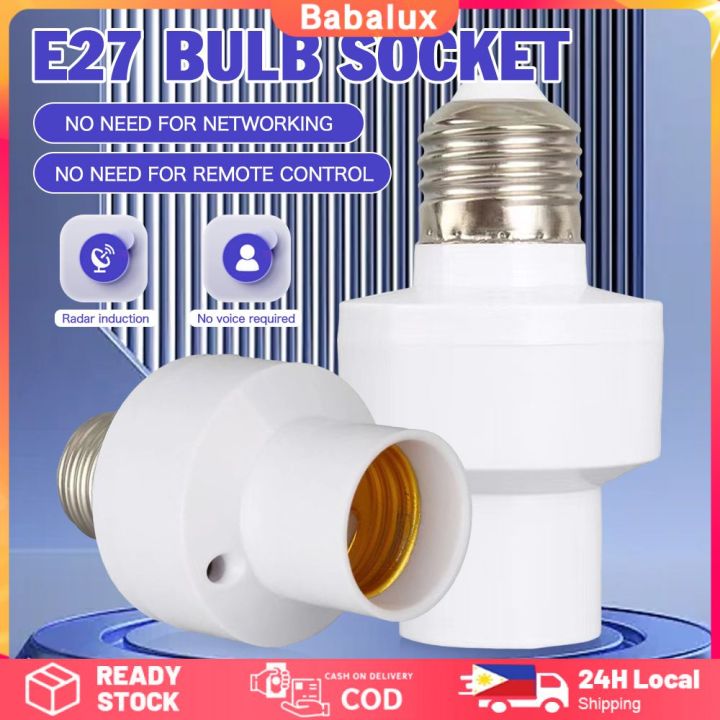 [Buy 1 Take 1] E27 LED Bulb Socket Base With Radar Sensor Lamp Holder 360 Degree Pir Induction ...