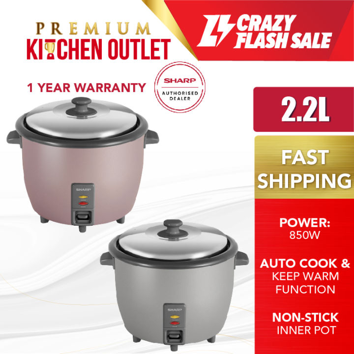 【24H Ship Out】Sharp 2.2L Conventional Rice Cooker KSH228SPK | KSH228SSL ...