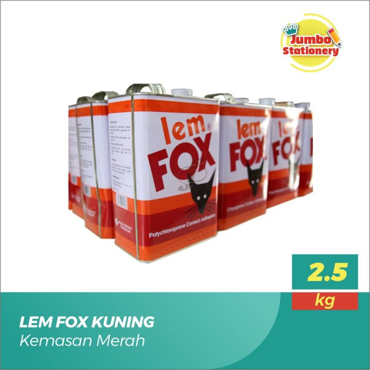 Lem FOX Kuning Galon 2.5 kg Lem HPL Lem Triplek Kulit Karet | Lazada ...