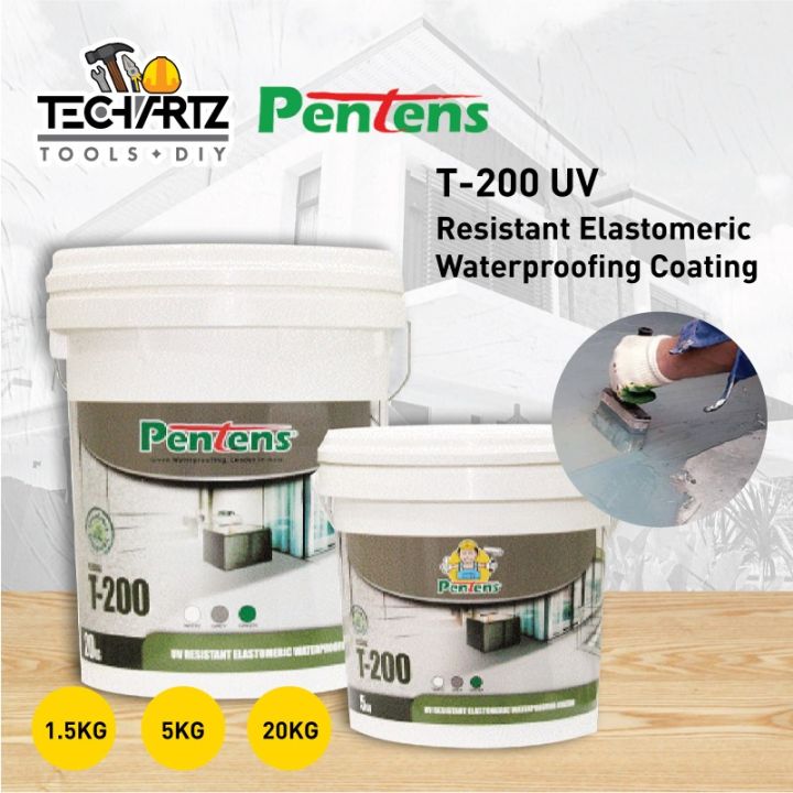 PENTENS 20KG T-200 UV RESISTANT ELASTOMERIC WATERPROOFING COATING / PU ...
