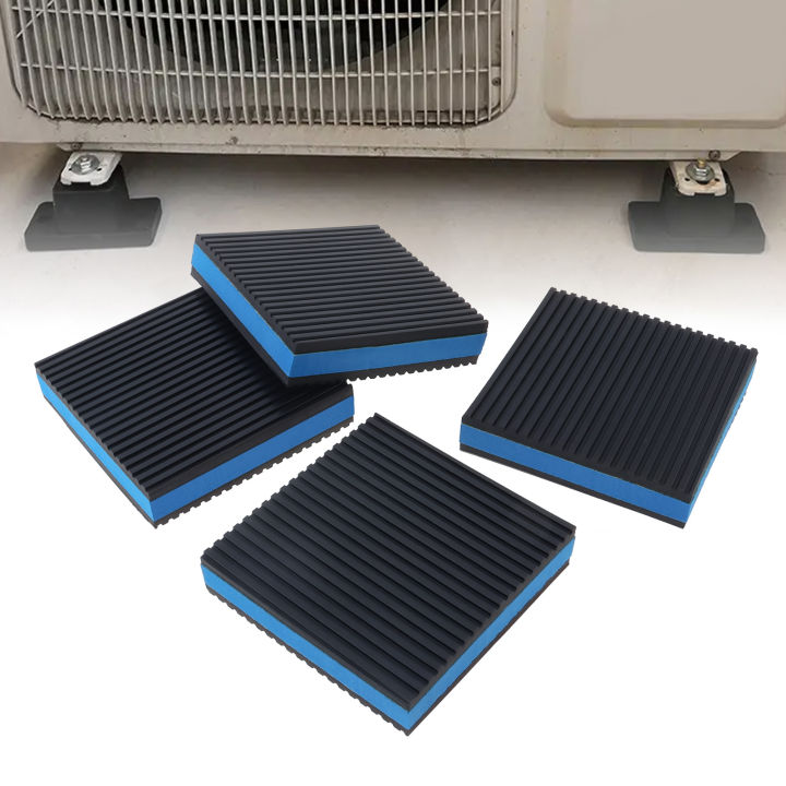 4pcs Rubber Anti-Vibration Pad for HVAC Air Compressor Washer Dryer Air Conditioner Units with ...
