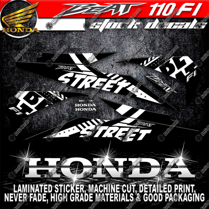HONDA BEAT 110 FI V2 STOCK DECALS STICKER FOR MOTORCYCLE PARTS AND ...