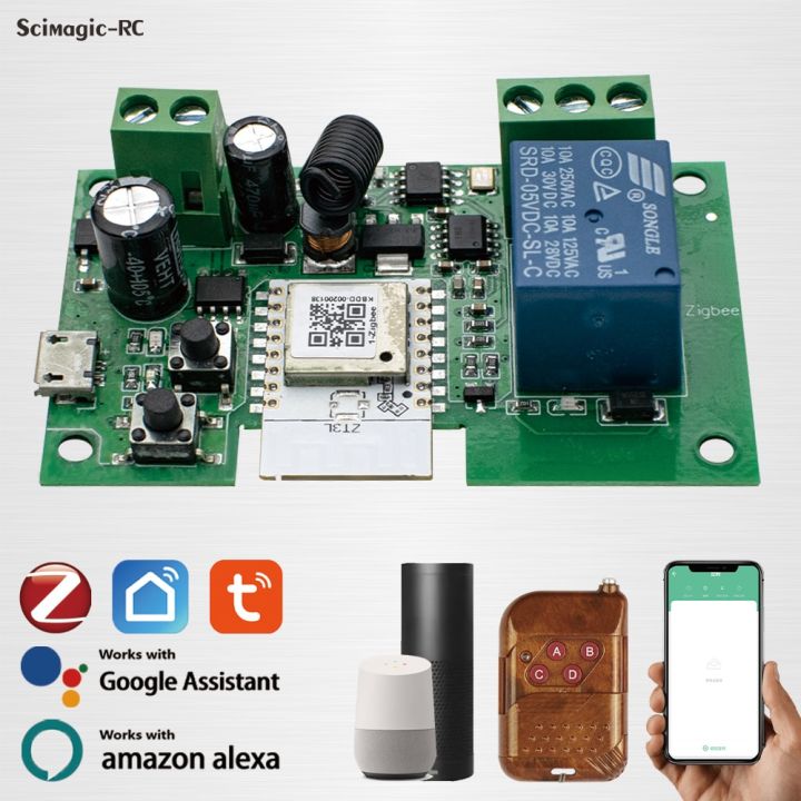 【must Have】 Tuya Zigbee Smart Switch Relay 1ch Module Rf433 Wireless