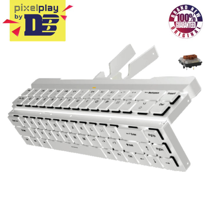 Royal Kludge RK925 Dual-Mode Foldable Mechanical Keyboard White (Brown ...