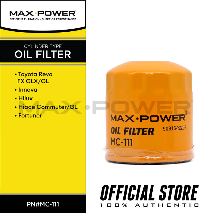 MAX POWER Oil Filter for Toyota Revo, Fortuner,Hiace,Hilux,Innova ...