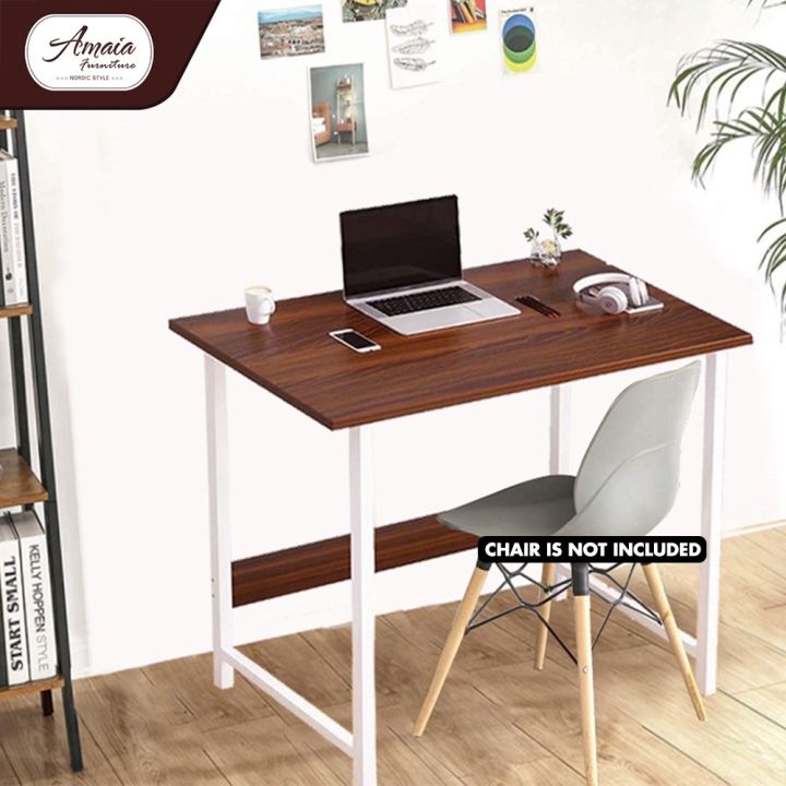 Amaia Best Seller Minimalist Computer Desk Solid Wood Study Table ...