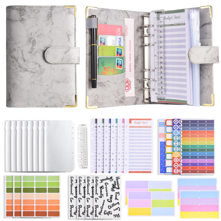 Money Budget Planner set Money Binder with Zipper Cash Envelope+Budget ...