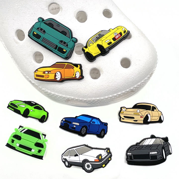 Fashion Cartoon High-quality Cars Series Shoe Charms Jibz Croc Set ...