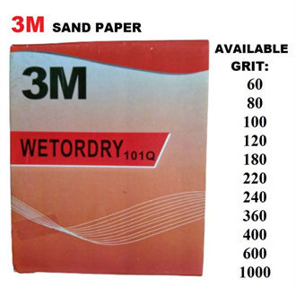 3M(1pcs price) Sandpaper/Liha Waterproof Grit: #60#80#100#120#150#180 ...