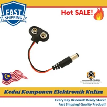 Battery Clip 9V Snap 2.1mm DC Plug | Lazada