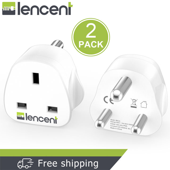 LENCENT 2 X Singapore to South Africa Plug Adapter Grounded SA Travel ...