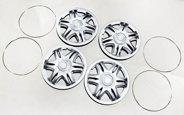 5042 14 Inches 6 Holes Silver Hub Cap | Lazada PH