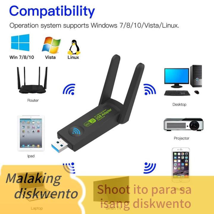 PANDA 1300mbps 2.4+5ghz Gigabit Dual Band Bluetooth Usb Wifi Adapter ...