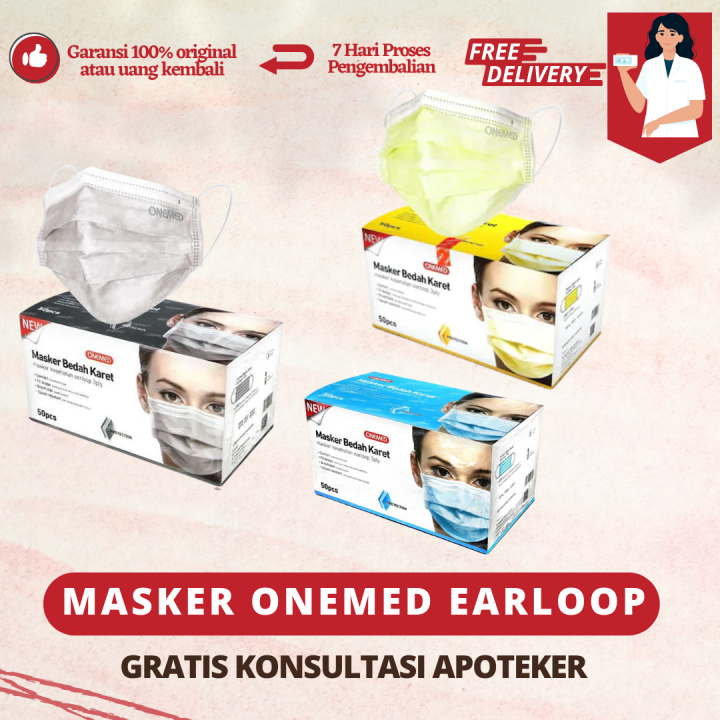 Masker Earloop Onemed isi 50 Pcs | Lazada Indonesia
