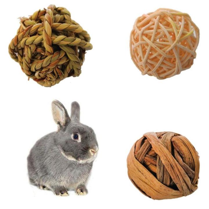 JNFGTV Bird Rabbits Bite Resistant Activity Natural Rattan Balls Straw ...