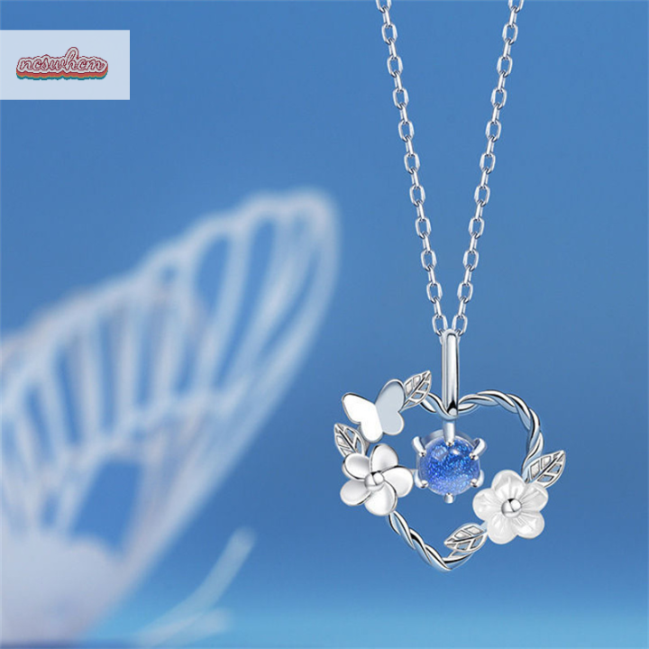 NCSW สร้อยคอจี้หัวใจรูปดอกไม้แสนสวยสำหรับผู้หญิงเครื่องประดับสำหรับงาน ...
