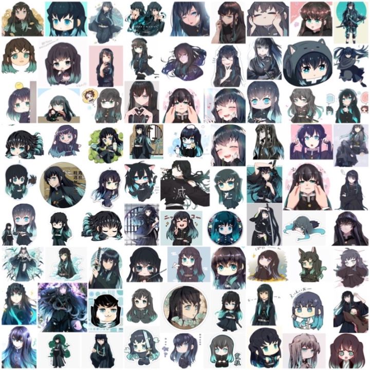 Sticker/hình dán Tokitou Muichirou 30-60 cái/Sticker Hà trụ Kimetsu no ...