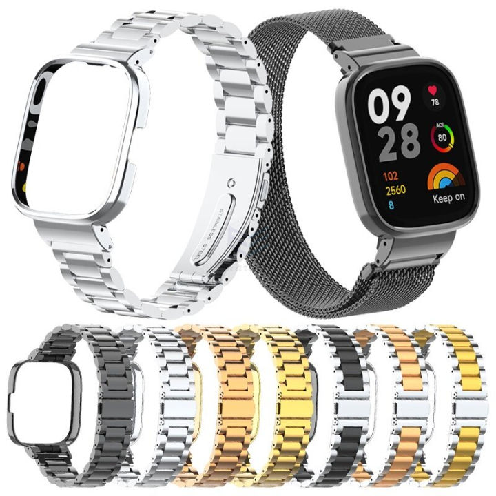 Stainless Steel Strap For Redmi Watch 4 / Redmi Watch 3 Active / Redmi Watch 3 / Redmi Watch 2 ...