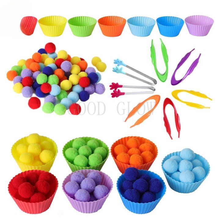Kids Sorting Bowls Toddler Clip Ball Color Classification Preschool ...