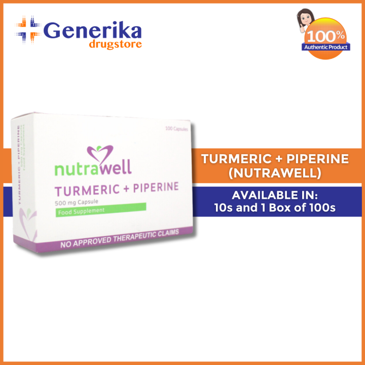 NUTRAWELL TURMERIC + PIPERINE CAPSULE 500MG | Lazada PH