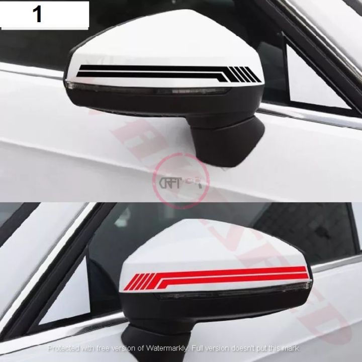 CFS284 Sepasang 2X pcs Side Mirror Kereta Car Logo Stiker Sticker Vinyl ...