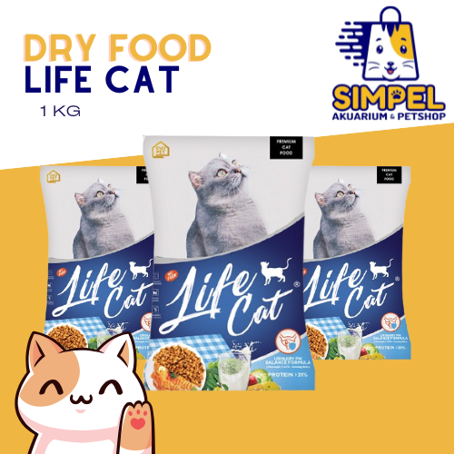 Life Cat Dry 1kg Repack Makanan Kucing Kering Dry Cat Food Life Cat ...