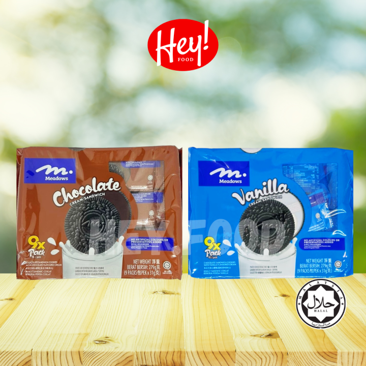MEADOWS Vanilla/ Chocolate Cream Sandwich (31g x 9 packs) 279g - Oreo ...