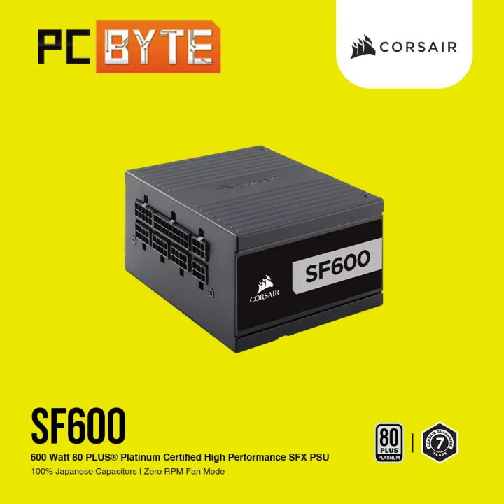 Corsair SF Series SF600 600 Watt 80 PLUS Platinum Certified High Performance SFX PSU (UK) (CP ...