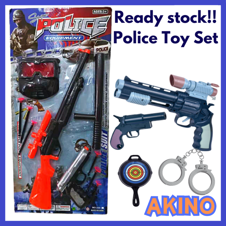 [READY STOCK] POLICE SET/KID PLAY POLICE TOY SET Mainan polis pretend ...