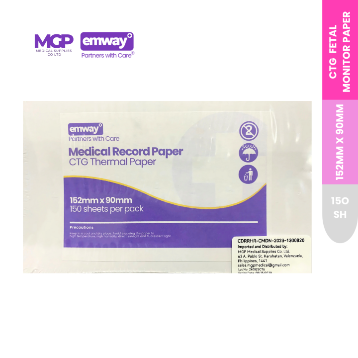 CTG Paper / NST Fetal Monitor Paper 152mm x 90mm x 150sh for EDAN F6 ...