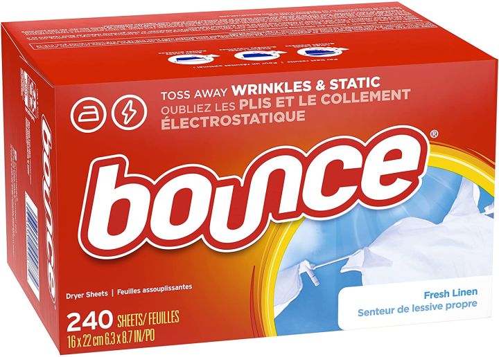 Bounce Fabric Softener Dryer Sheets Outdoor Fresh 80 count [Made in USA ...