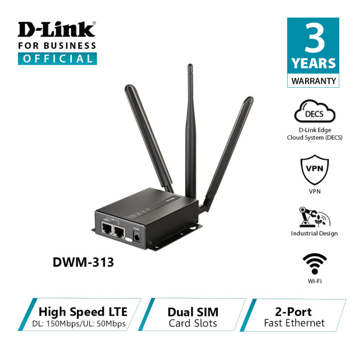 D-Link DWM-313 4G LTE M2M VPN Wi-Fi Router | Lazada Singapore