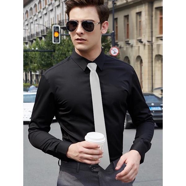 adult plain long necktie classic design uniform office party high ...
