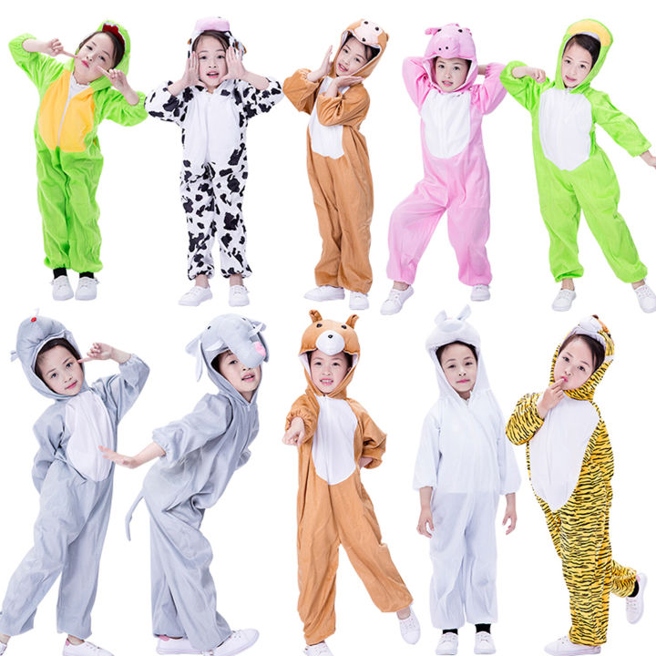 Kids Boy Girl Animal Cosplay Costume School Activity Cartoon Tiger ...