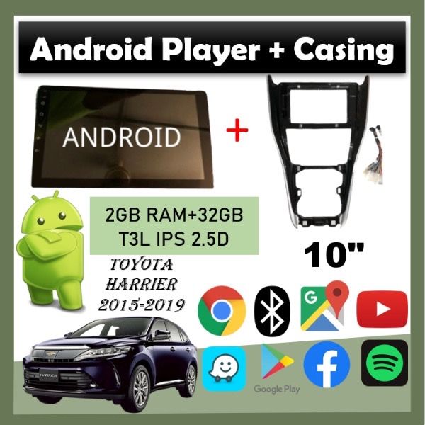 Android Player With Casing For Toyota Harrier 2015-2019 (10 inch) | Lazada