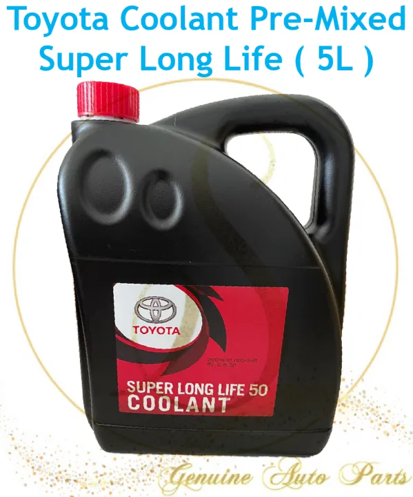 (100% ORIGINAL) TOYOTA COOLANT PRE MIXED SUPER LONG LIFE 50 5LITERS 5L ...
