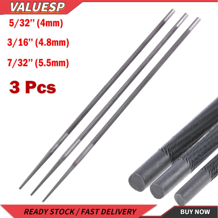 3Pcs-Chainsaw Round Files Sharpening Chainsaw Chains 4 4.8 5.5mm ...