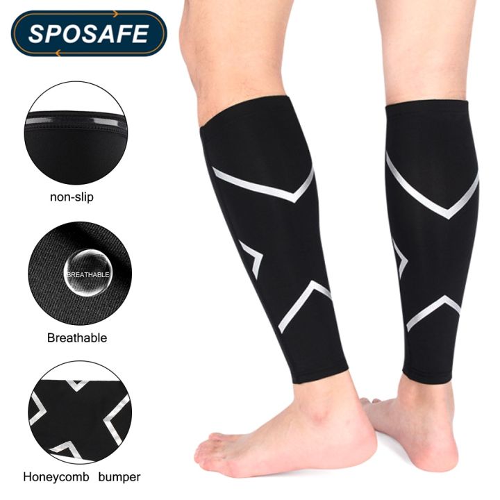 SPOSAFE Calf compression sleeve for man women leg support for biking ...