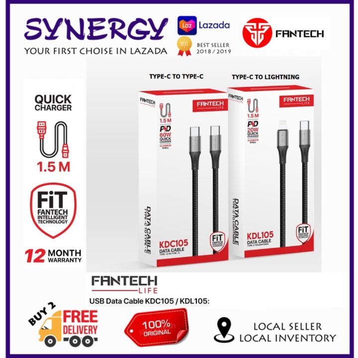 Fantech Life KDC105/KDL105 Type-C to Type-C/Lightning 150CM Quick ...