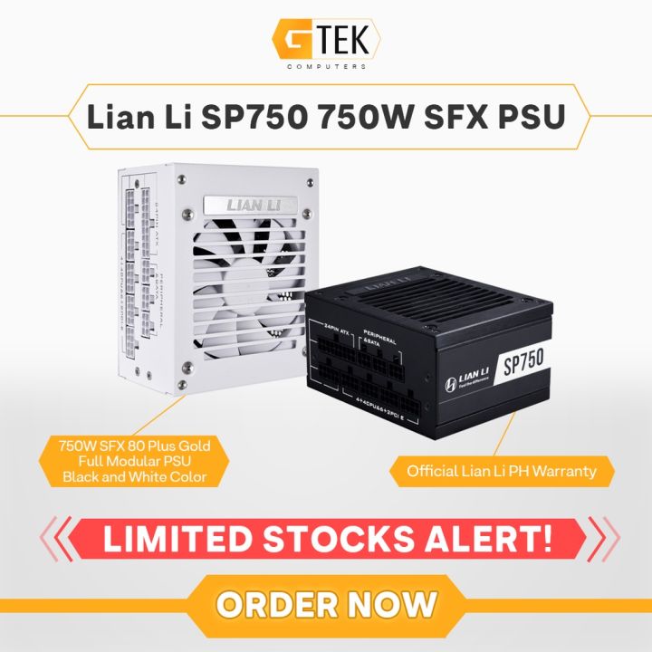 Lian Li SP750 750W SFX Full Modular PSU 80 Plus Gold Black / White ...