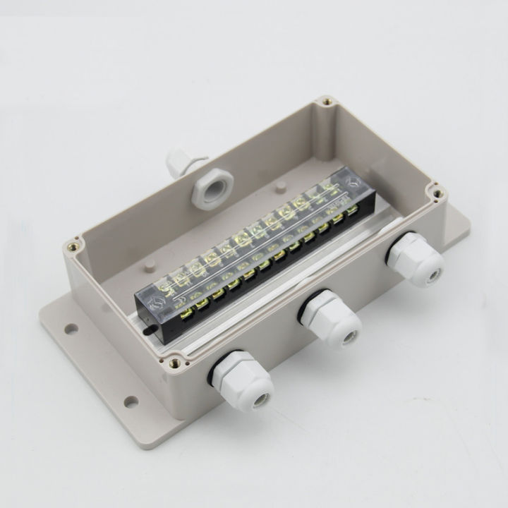 100 * 68 * 50mm 1 Inlet 2 Outlet ABS with ear waterproof junction box ...