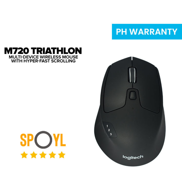 Logitech M720 TRIATHLON Multi-Device Wireless Mouse with Hyper-fast ...